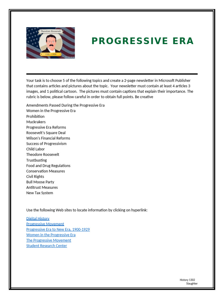 Exploring the Progressive Era | PDF | Progressivism In The United ...