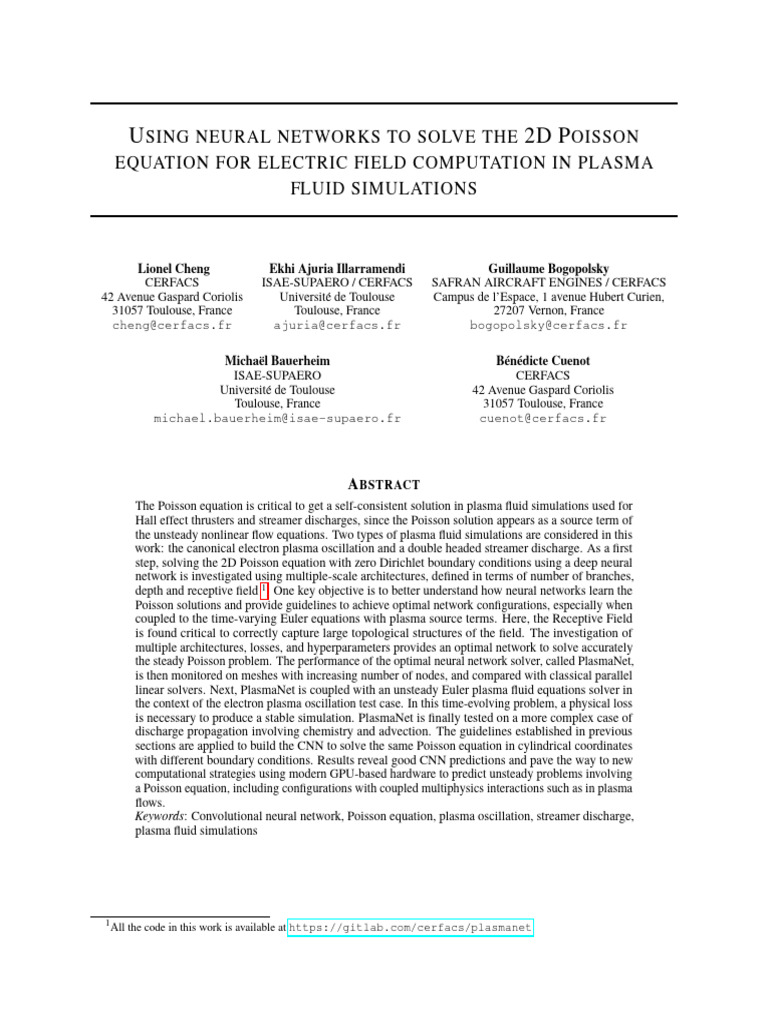 2d poisson equation with neural network | PDF | Partial Differential Equation | Computational ...