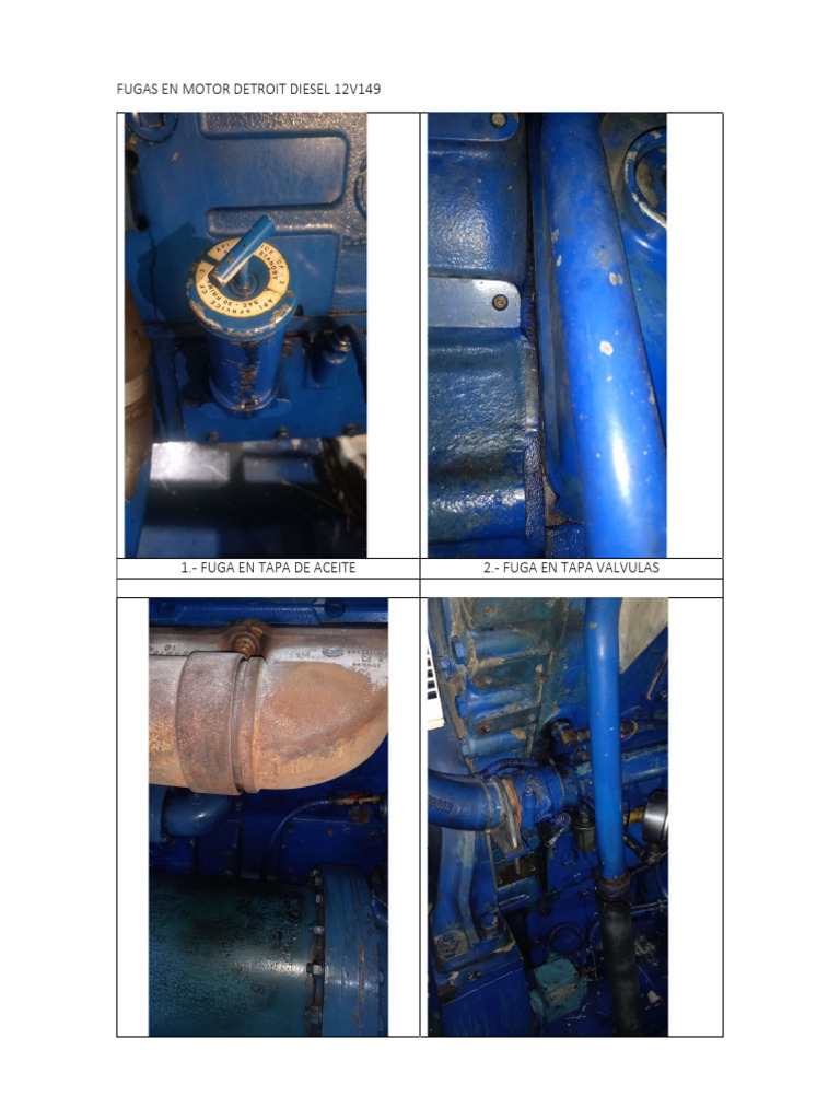 Fugas en Motor Detroit Diesel 12V149 | PDF