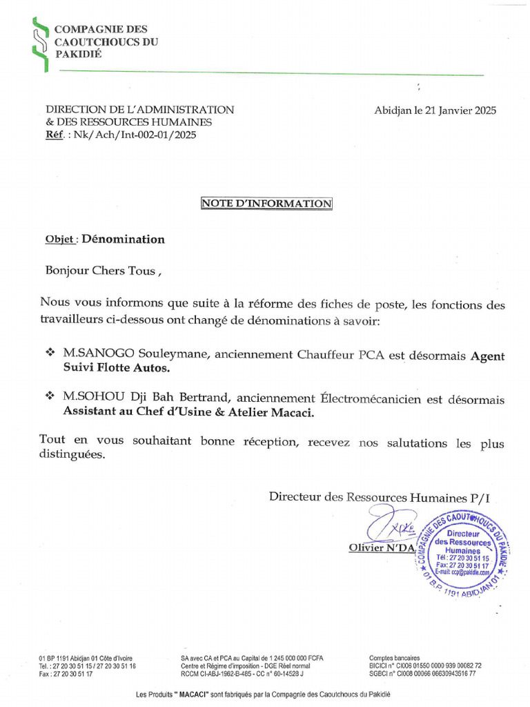 Note D'information | PDF