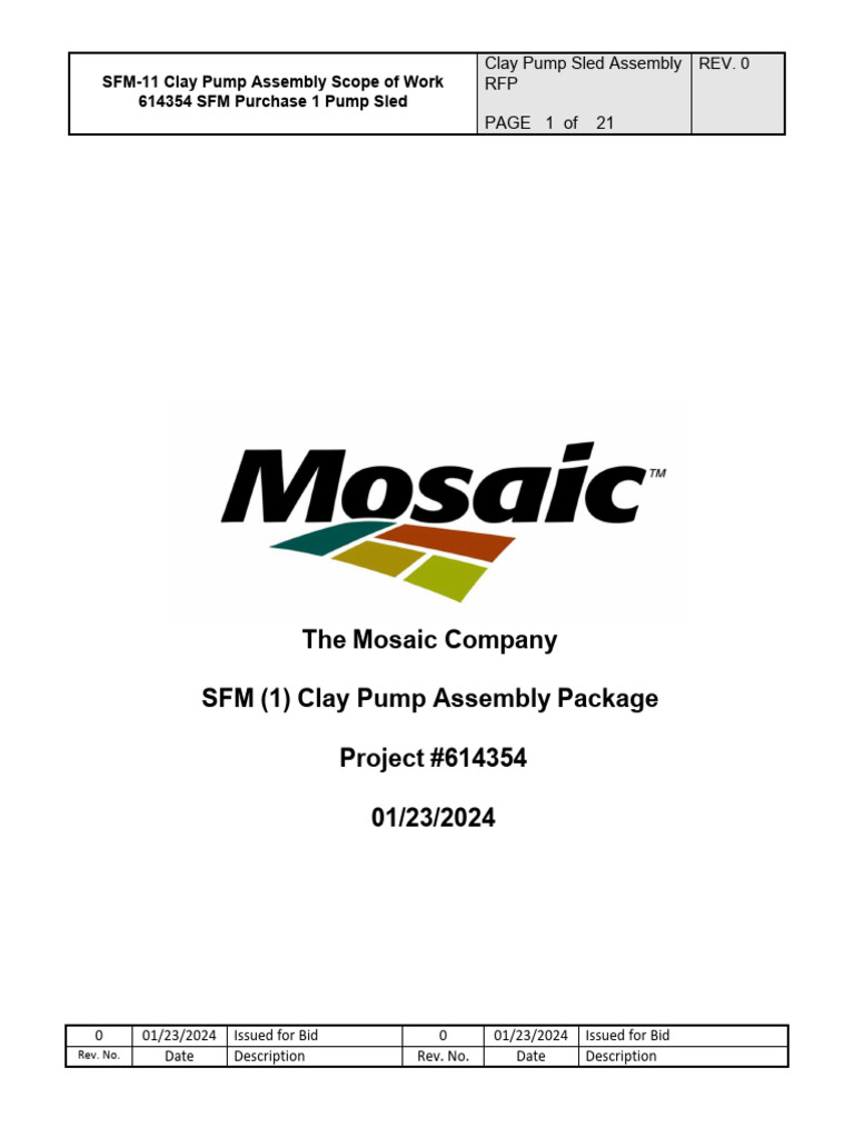 SFM Clay Pump Sled Package All Documents Rev0 | PDF | Specification ...