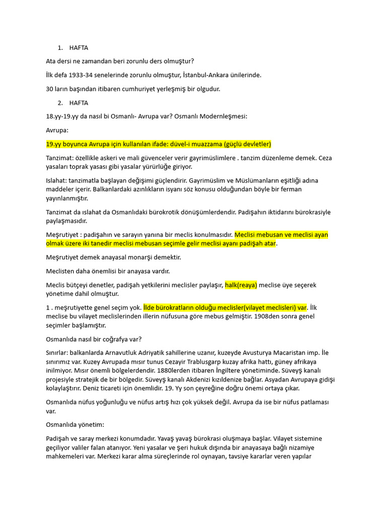 Ata 121 Vize Not | PDF