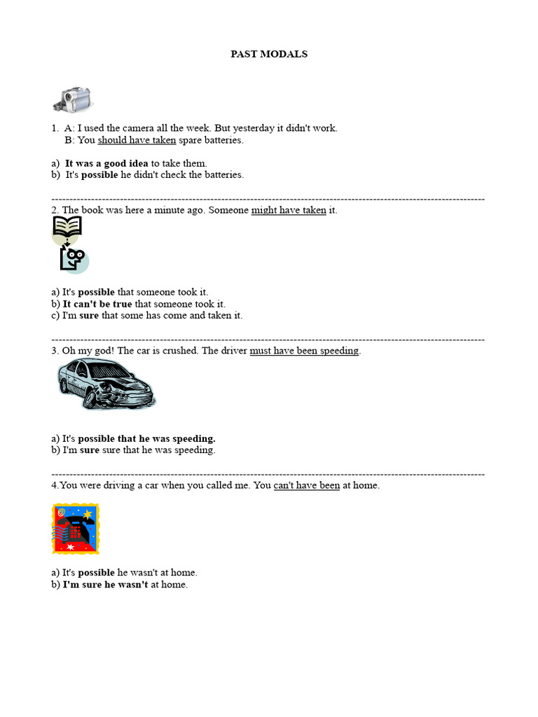 BP B2+ Unit 6 Past Modals | PDF