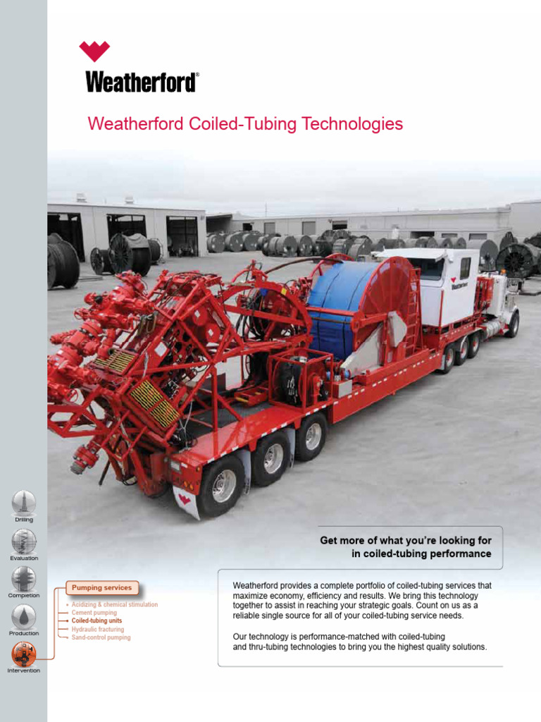 Coiled Tubing Weatherford | PDF | Oil Well