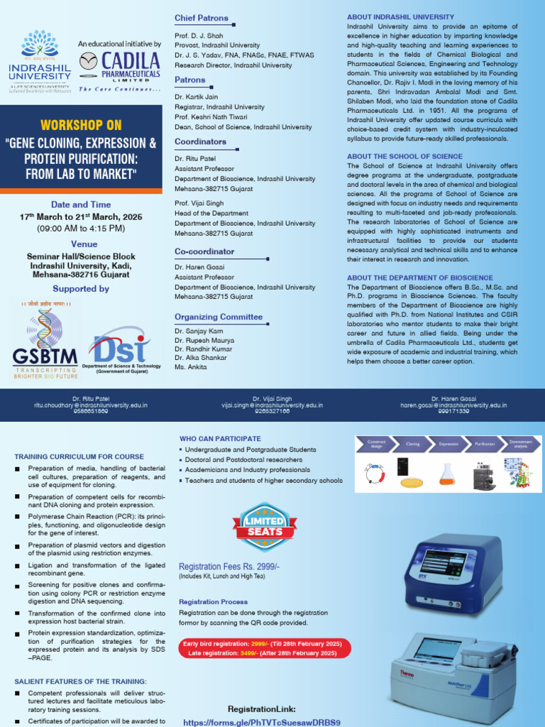 Workshop On Gene Cloning - Brochure - 5th Feb 2025 | PDF | Molecular ...