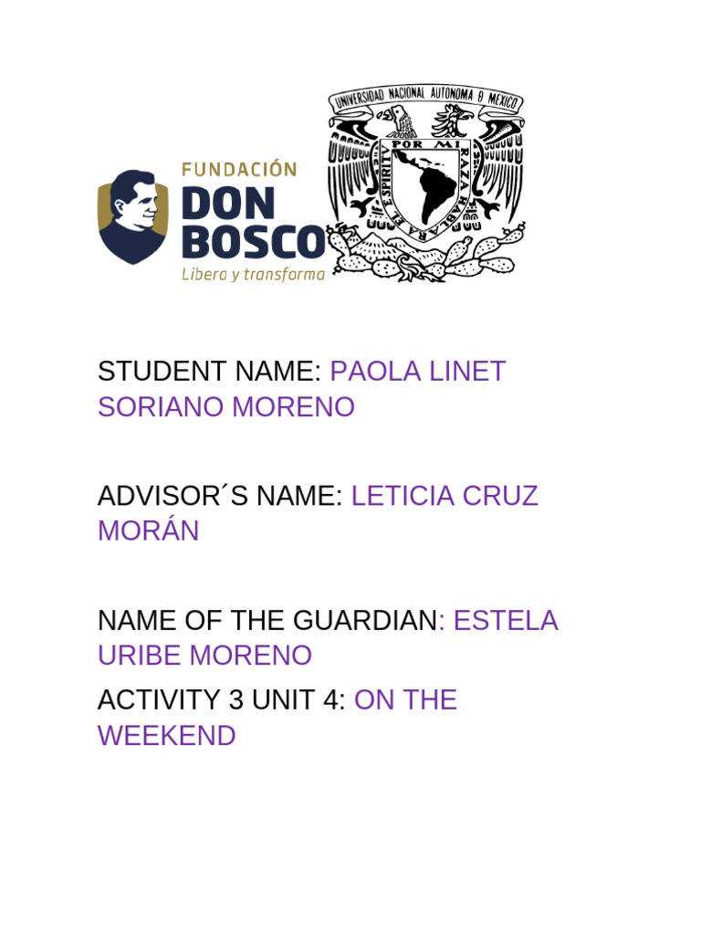 Weekend Plans Activity for Students | PDF