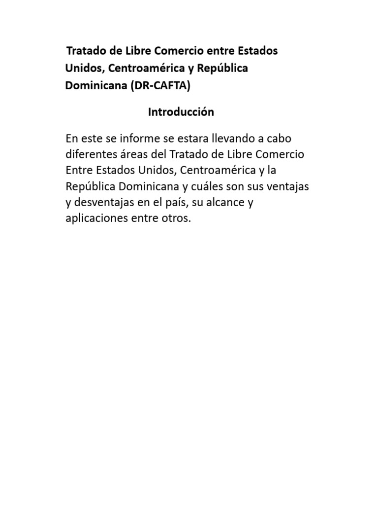Ventajas y Desventajas del DR-CAFTA | PDF | Centroamérica | Economias