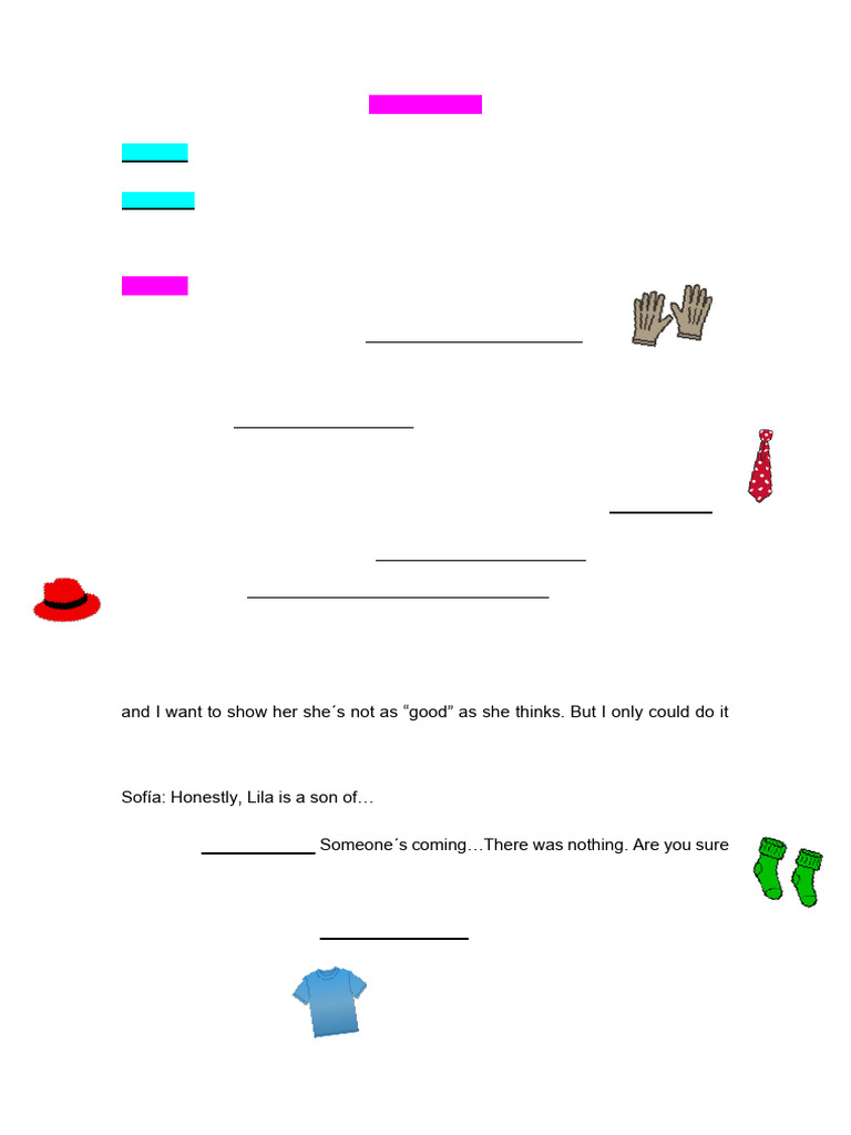 MIRÓ, MOLINA, ORTIZ - Dialog Clothes Idioms - 1B | PDF