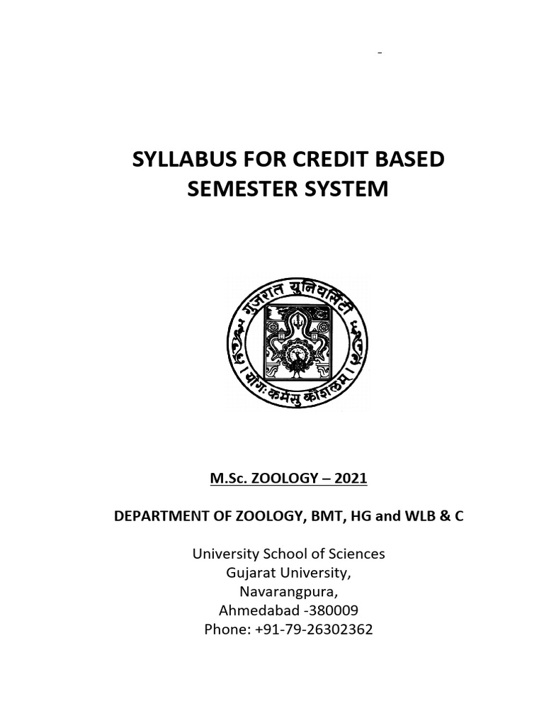 M.Sc. Zoology Syllabus 2022 | PDF | Toxicology | Zoology