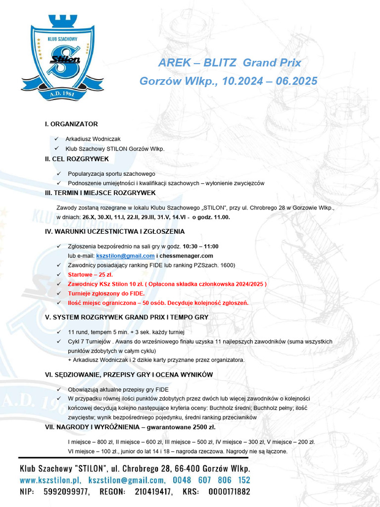 Arek Blitz 2024-25 | PDF