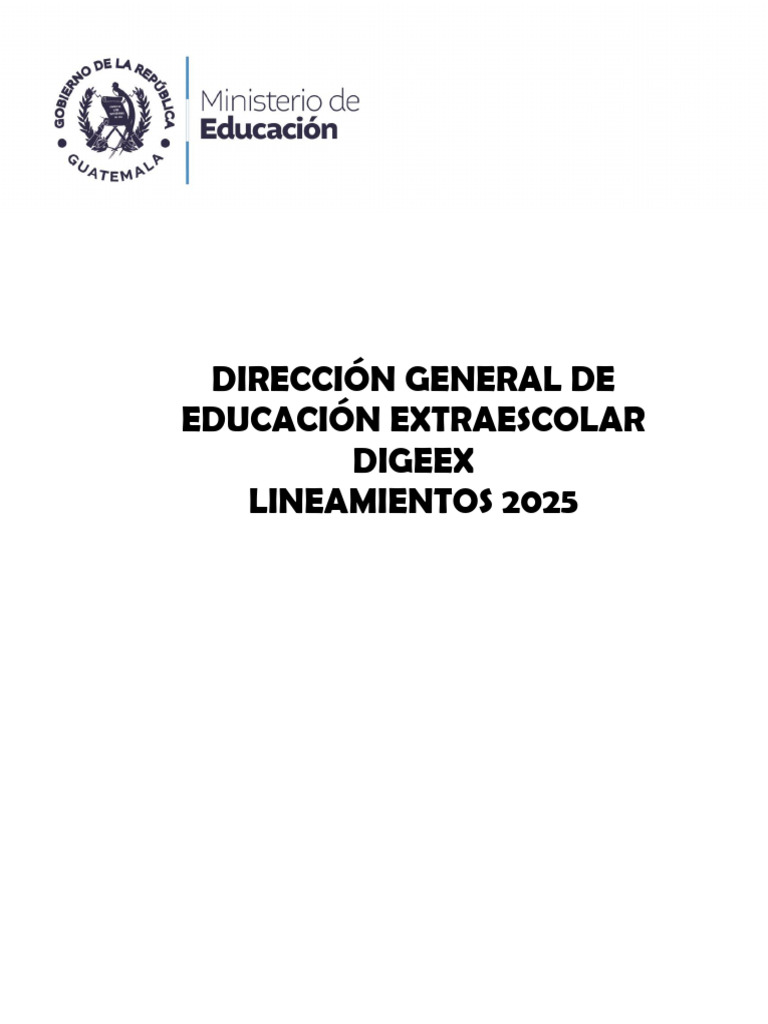 Lineamientos 2025 de Educación Extraescolar | PDF | Educación primaria ...