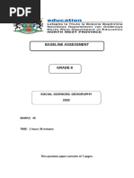 Grade 4 Geography Baseline Test Term1 2025 | PDF | Learning | Cognition