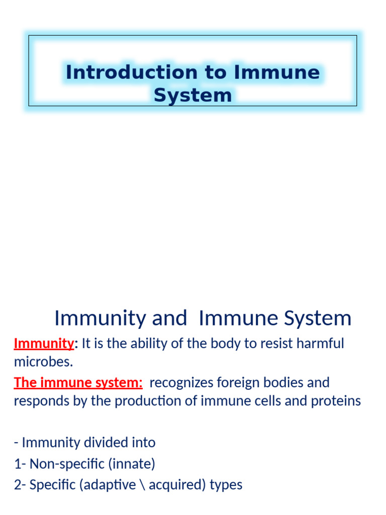 Overview of the Immune System Functions | PDF | Immune System | Lymphocyte