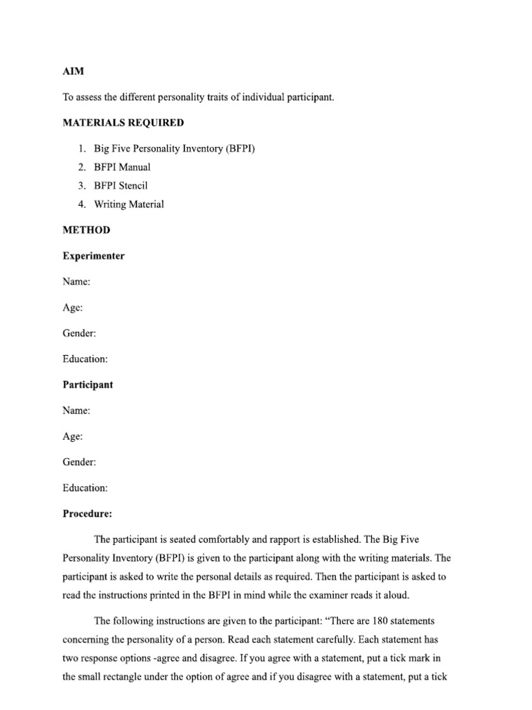 BFPI Procedure | PDF
