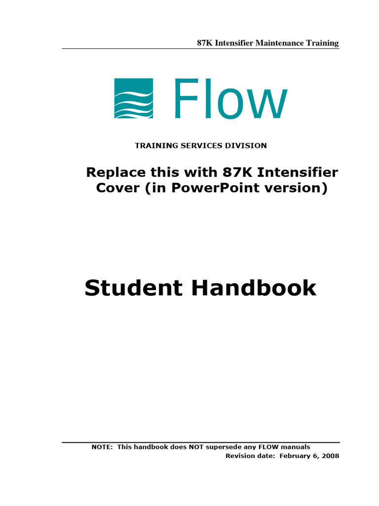 87K Intensifier Maintenance Guide | PDF | Valve | Pump