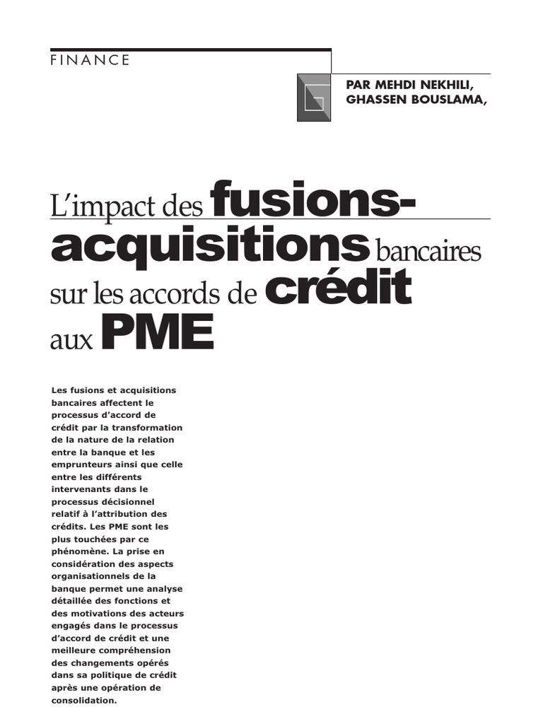 Harmonisation de la paie post-fusion | PDF | Banques | Crédit