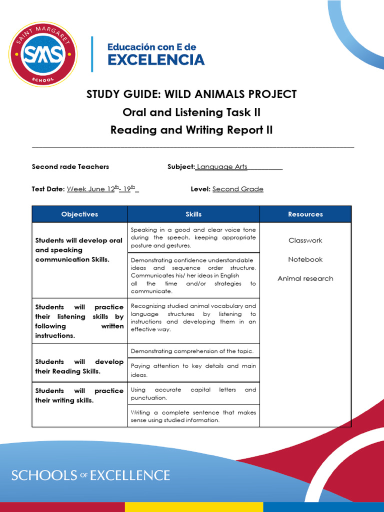 Study Guide Animal Project II Trimester | PDF