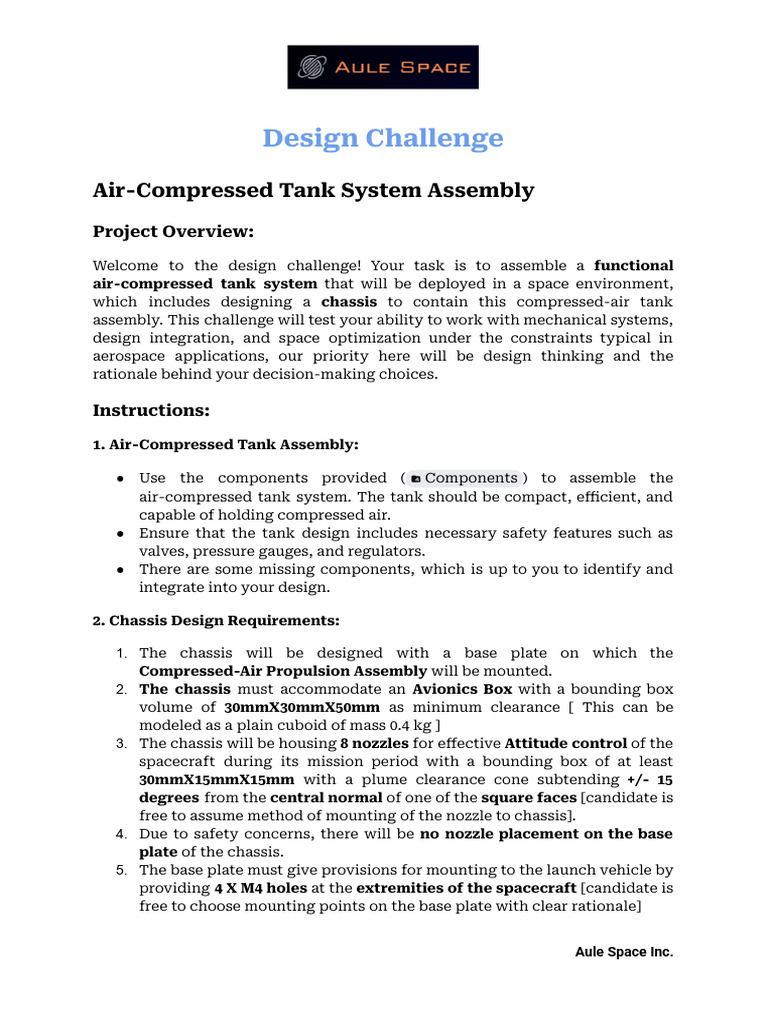 Mechanical Design Challenge | PDF | Tanks | Mechanical Engineering