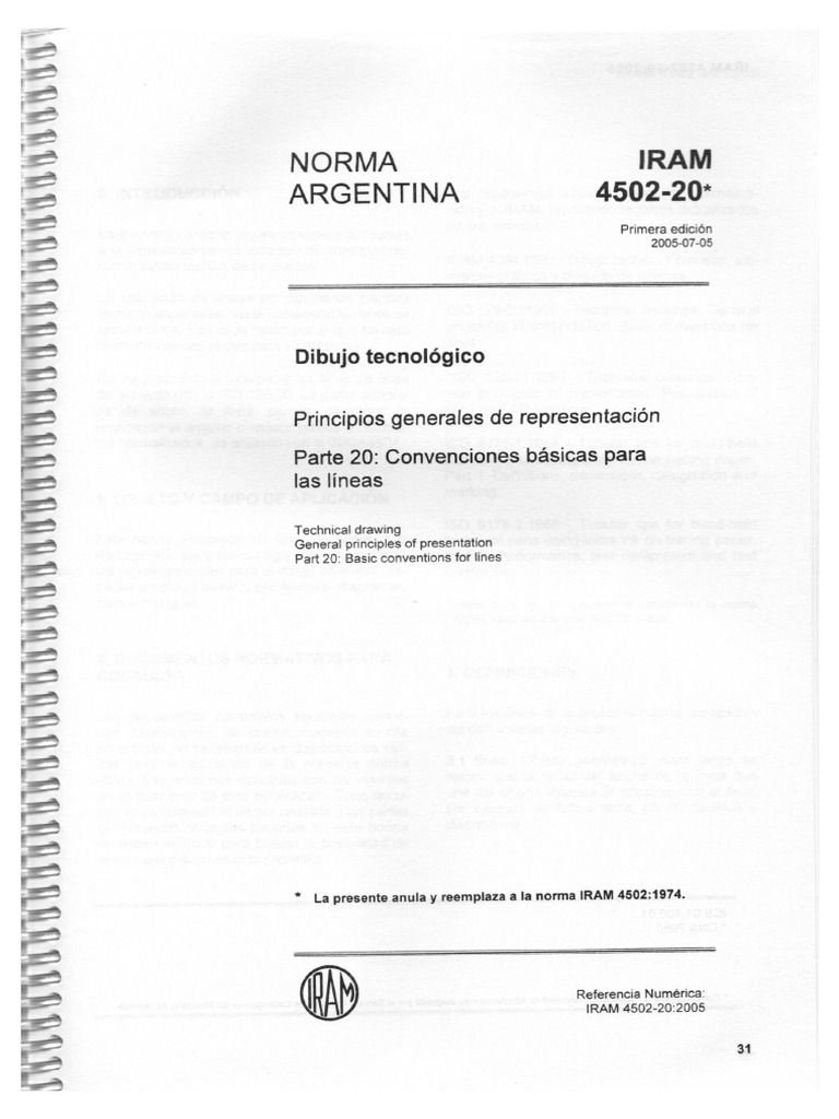 Norma IRAM de Diseño Tecnico 4502-20 | PDF