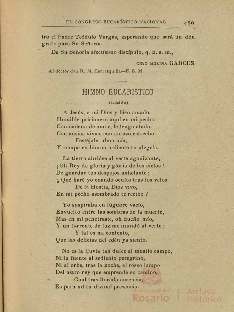 7 Himno Eucaristico Pag 459 461 | PDF | eucaristía