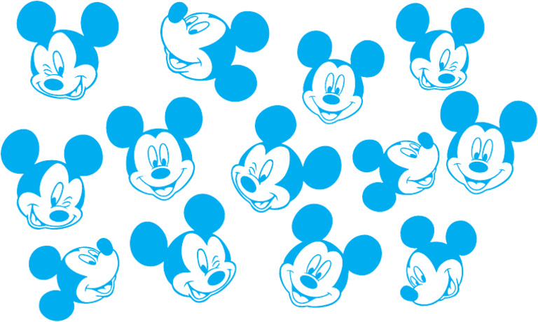 Mickey Mouse Silhouette Vector Images | PDF