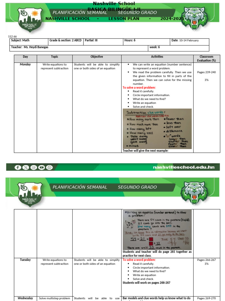 Lesson Plan Math 2nd Grade Partial Iii Week6 Pdf Lesson Plan
