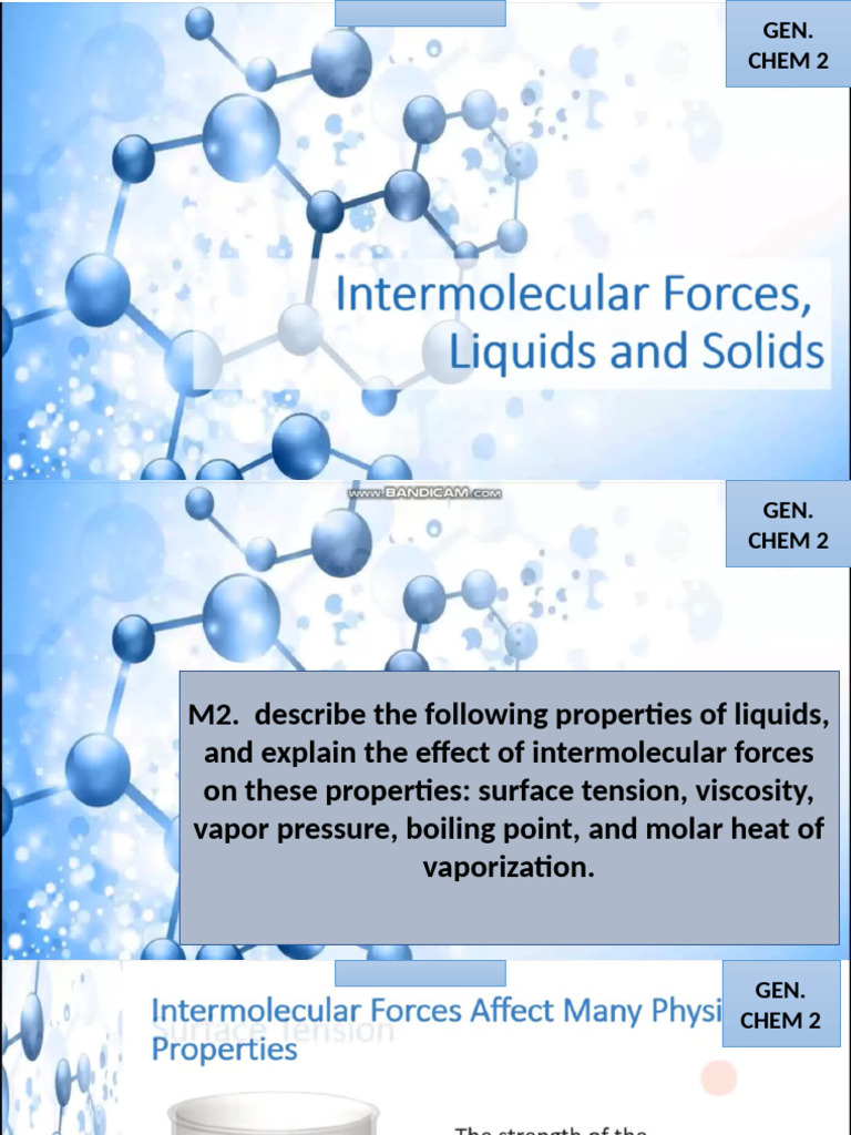 Intermolecular Forces Solid and Liquid | PDF
