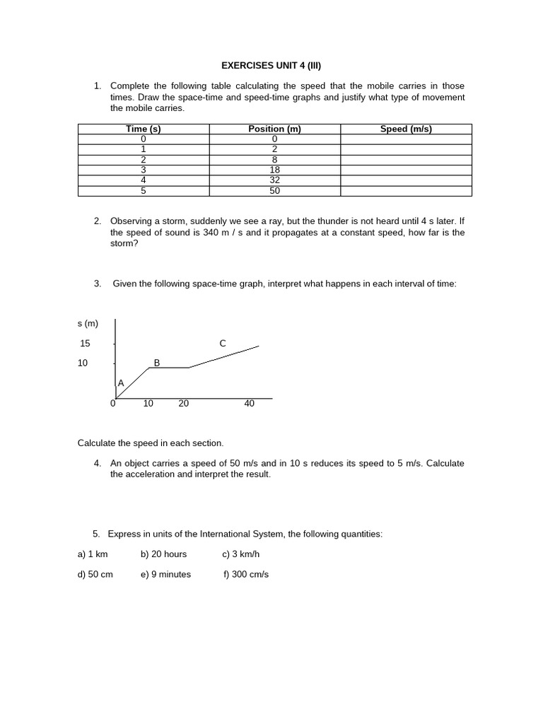 Exercises Unit 4 III | PDF