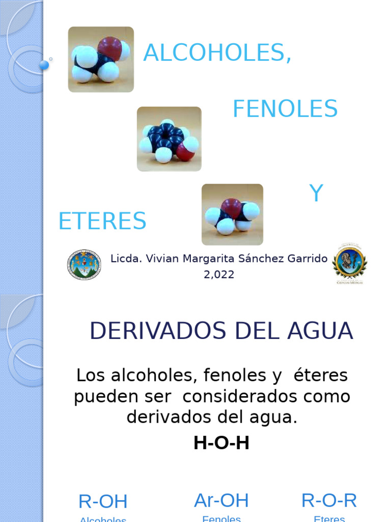 19 y 20 Alcohol Fenol, Tiol y Éter | PDF | Éter | Tiol