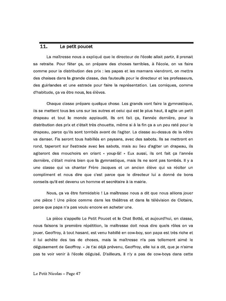 Le Petit Nicholas (Chapitre 11) | PDF