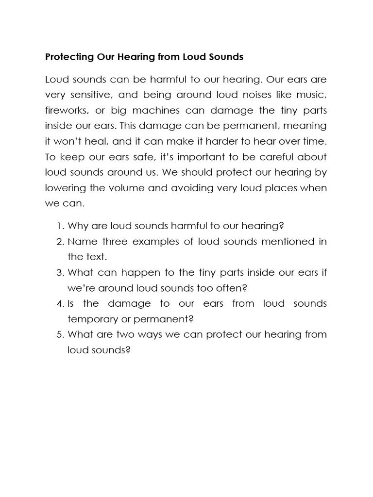 Protect Your Ears from Loud Sounds | PDF