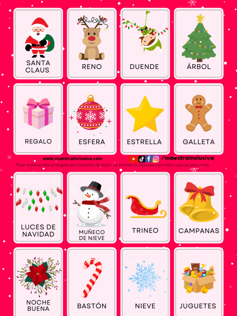 Juego de Palabras Navideñas | PDF | Navidad