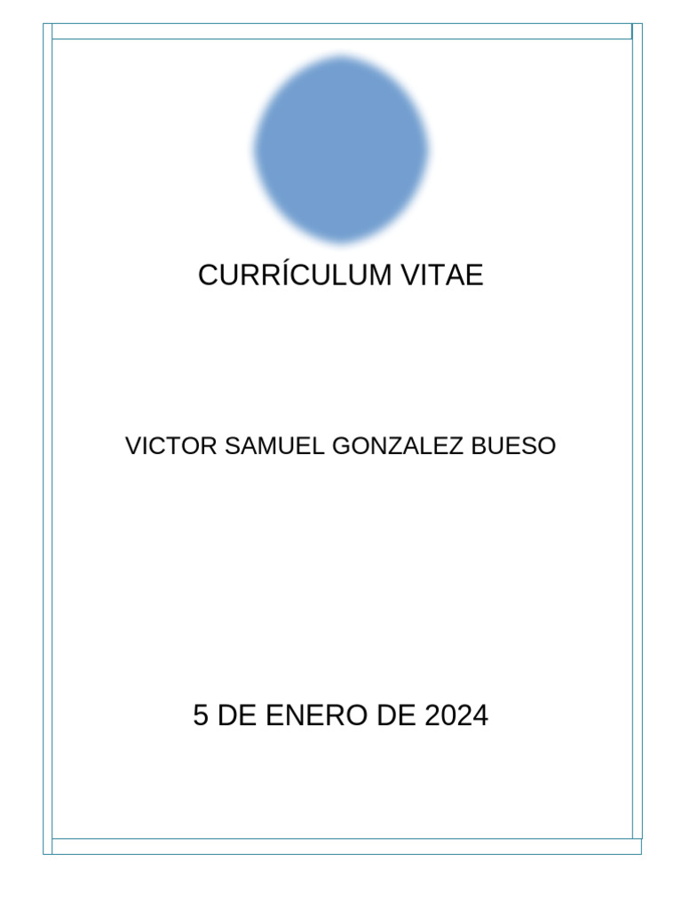 Currículum Vitae Victor Samuel Gonzalez Buezo 2 | PDF