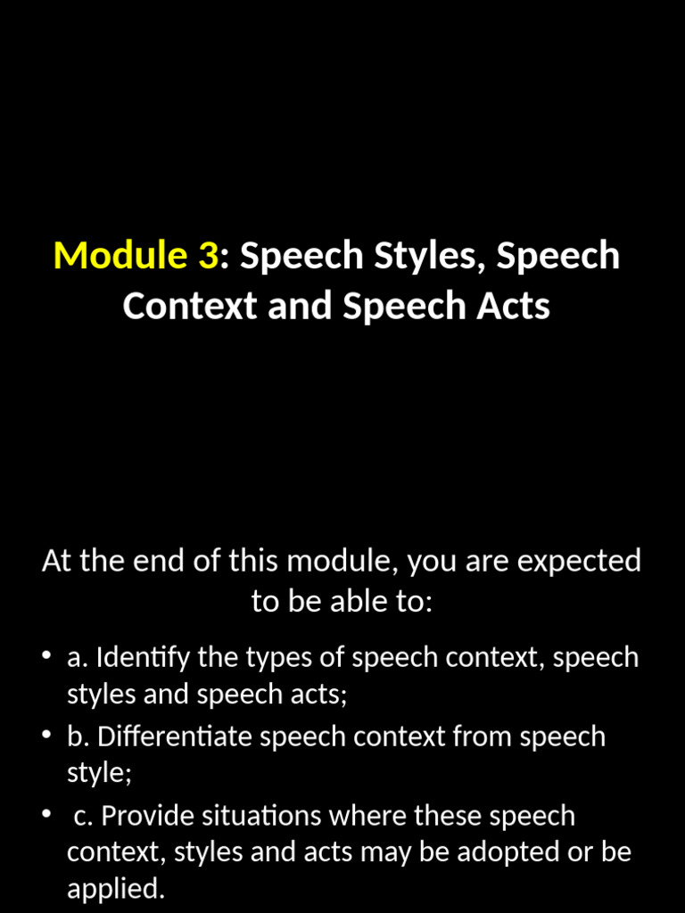 Speech Styles | PDF