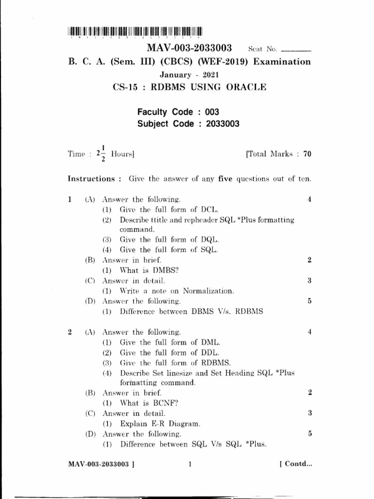 Oracle 2021 | PDF | Pl/Sql | Sql