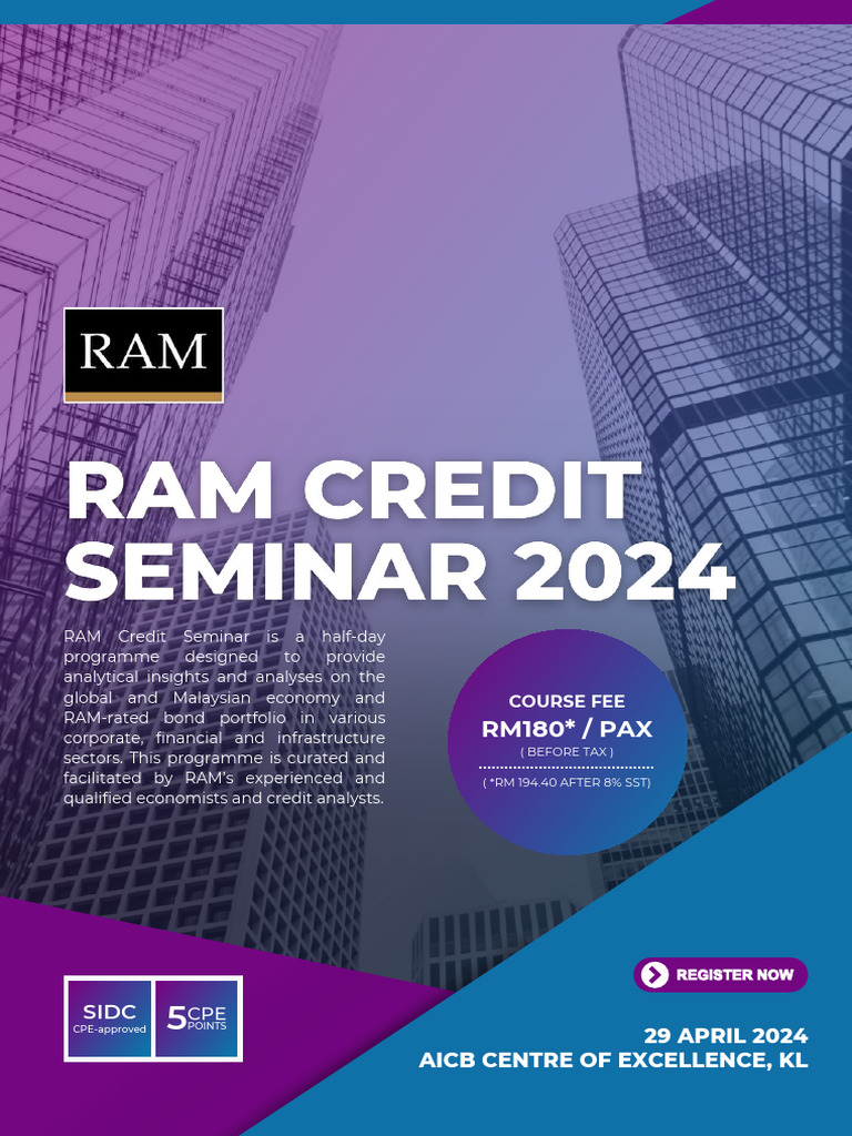 RAM Credit Seminar 2024 Agenda | PDF | Financial Analyst | Real Estate ...