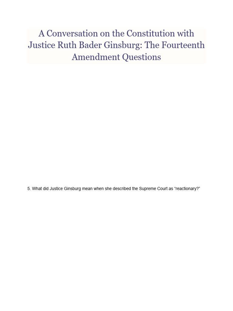 Understanding the 14th Amendment | PDF