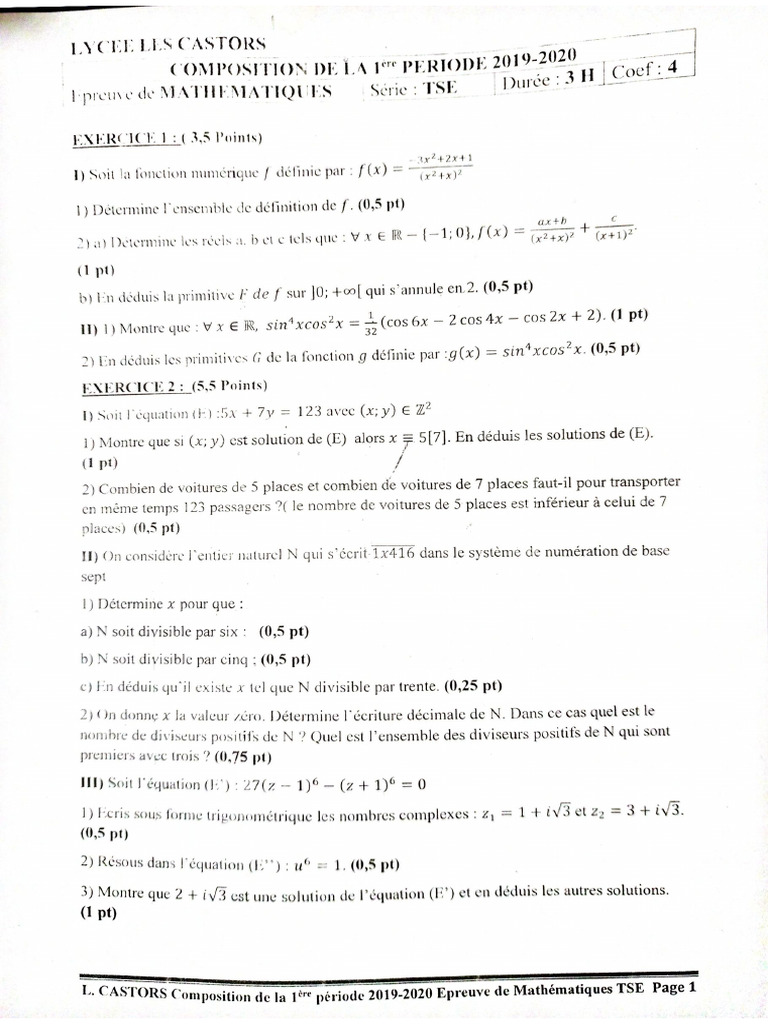 Compo1 LC TSE 19-20 | PDF