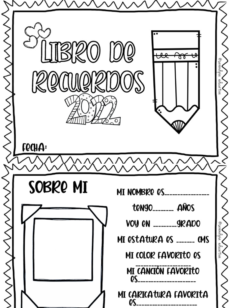 Libro de Recuerdos Escolar Personal | PDF