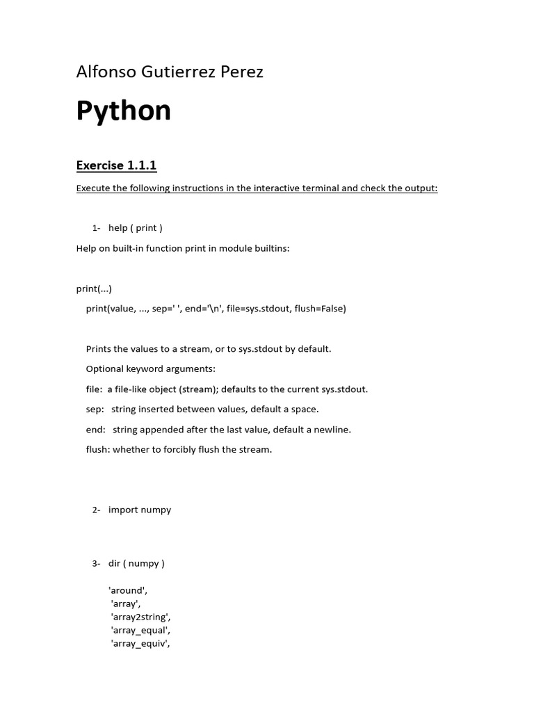 Tareas para La Asignatura Python 1 de La THD | PDF | Parameter (Computer Programming) | Integer ...