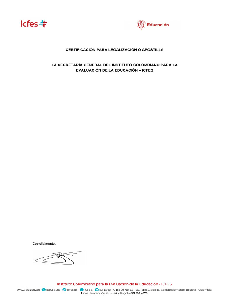 Certificación de Resultados Saber 11 | PDF
