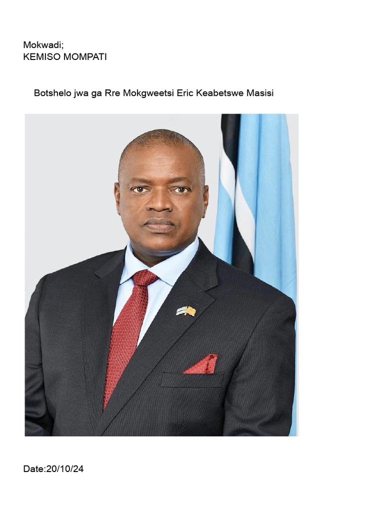 Mokgweetsi Masisi: Leadership Journey | PDF