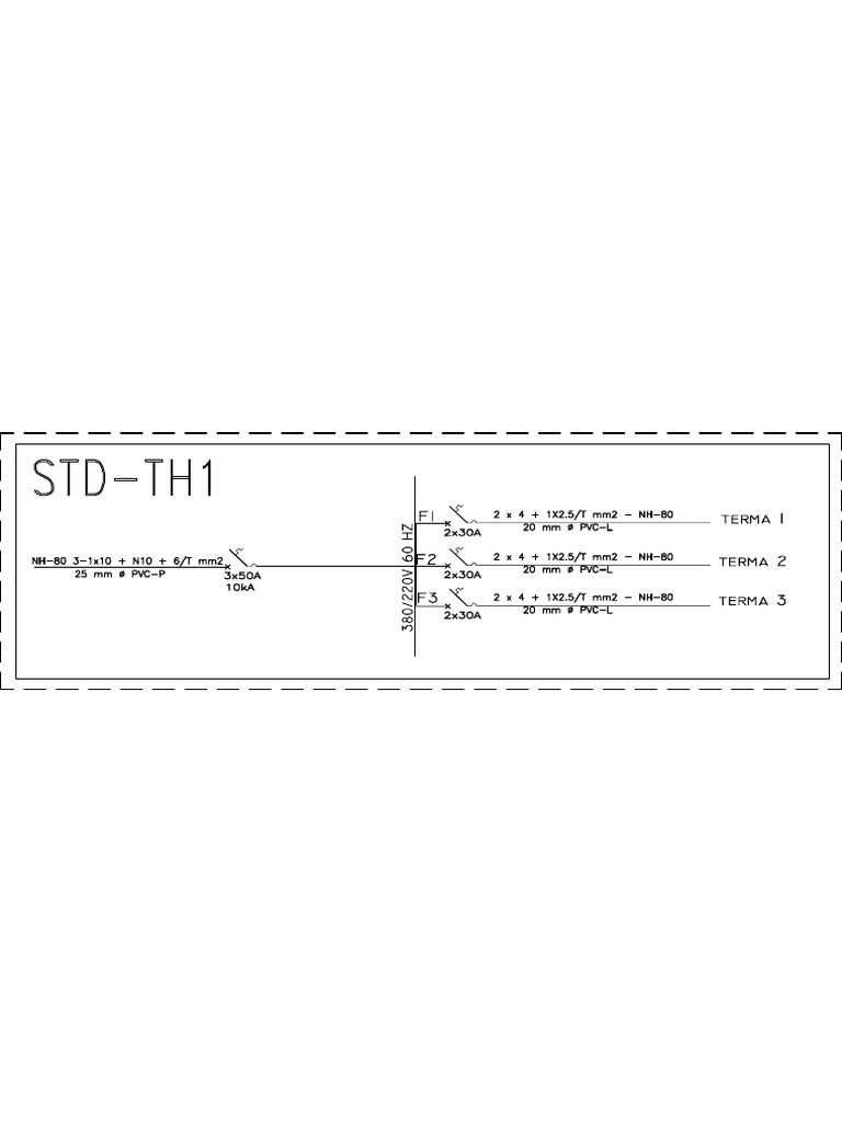 Diagrama Unifilar Std-th1, Std-th2 | PDF