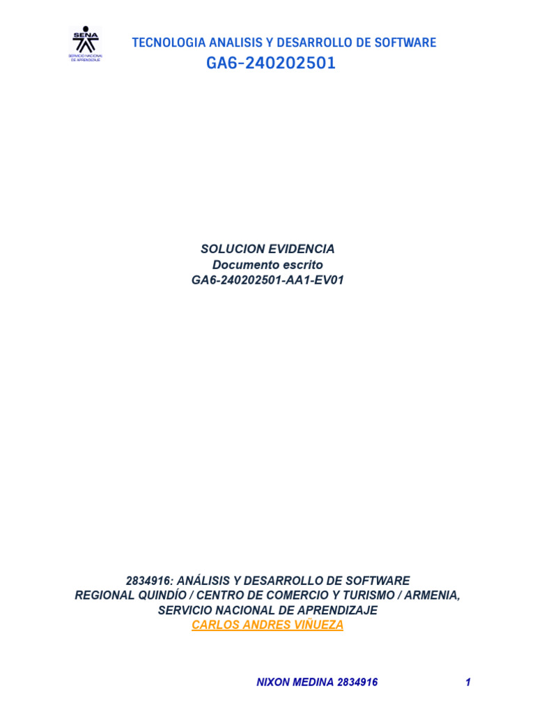 GA6 240202501 AA1 EV01 CAV Documento Escrito. | PDF