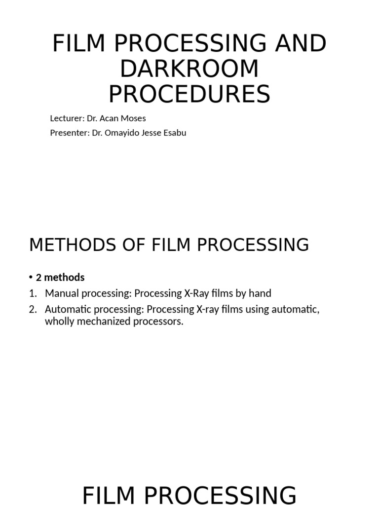 X-Ray Film Processing Guide | PDF | Lighting | Optical Filter