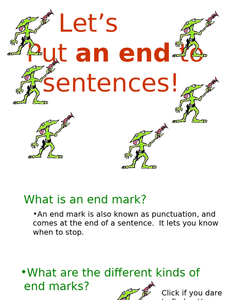 Punctuation End Marks | PDF | Punctuation | Symbols
