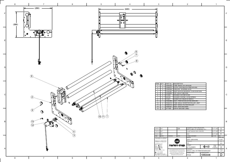 600mm CONT FP PRINTER BRACKET | PDF