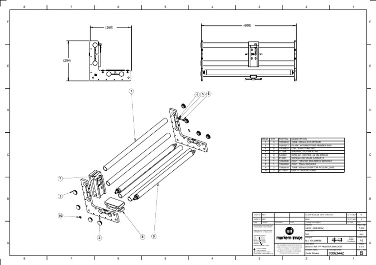 600mm INT FP PRINTER BRACKET | PDF