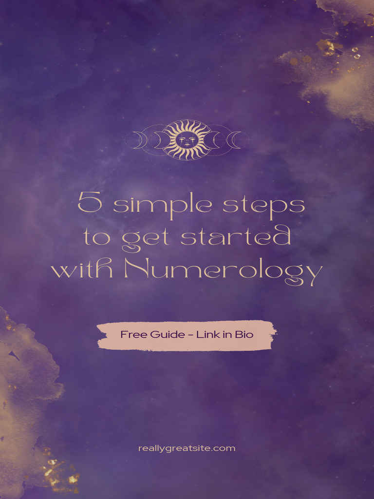 Purple and Gold Celestial Numerology Animated Instagram Story | PDF