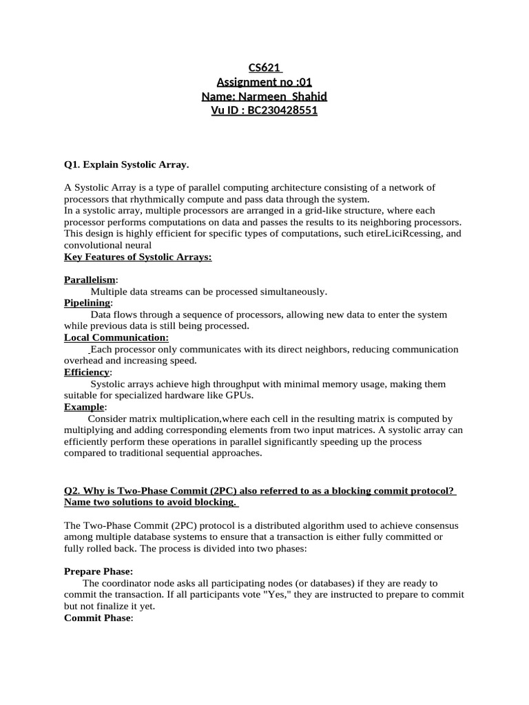 CS621 ASSIGNMENT 01 | PDF | Parallel Computing | Computing